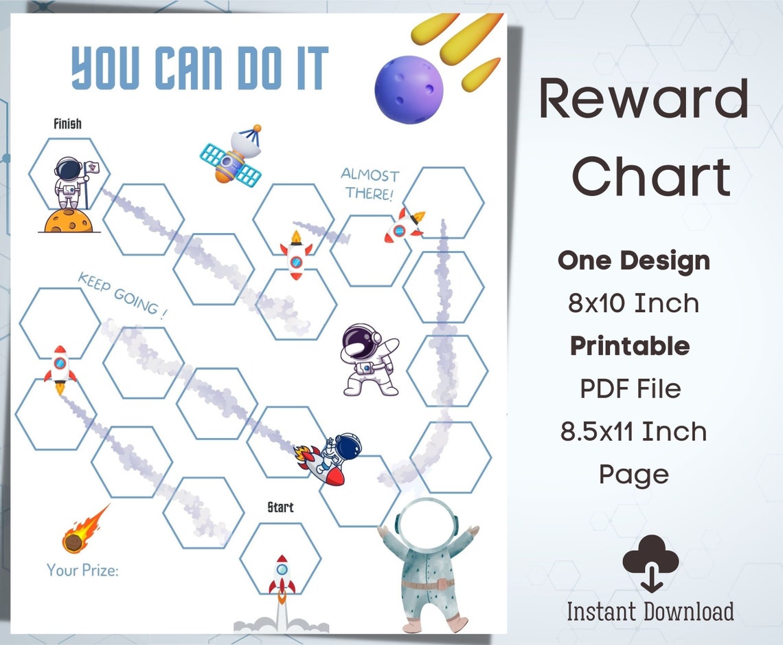 Printable Reward Chart | Behavior Chart | Daily Chore Chart | Kids ...