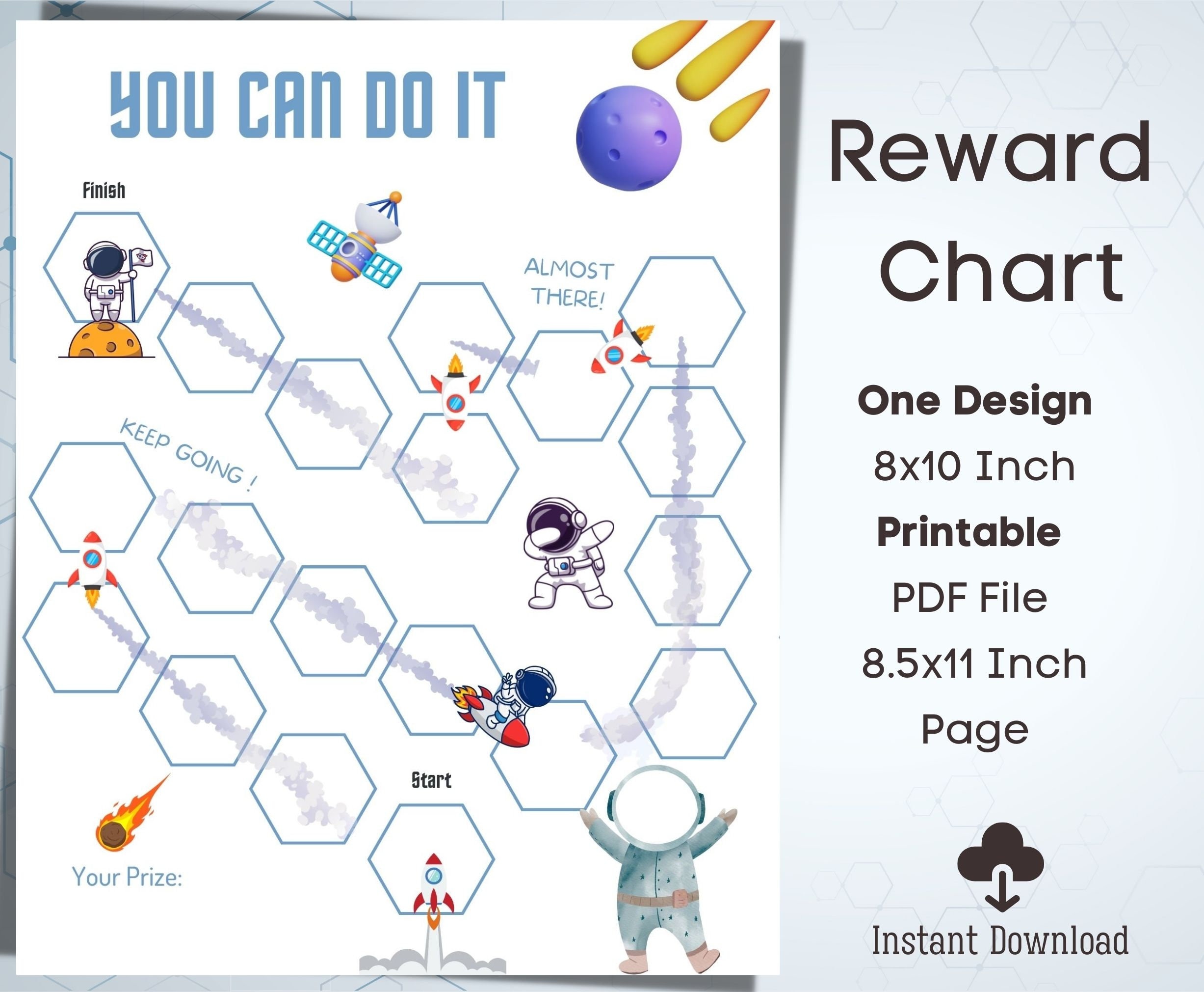 Printable Reward Chart | Behavior Chart | Daily Chore Chart | Kids ...