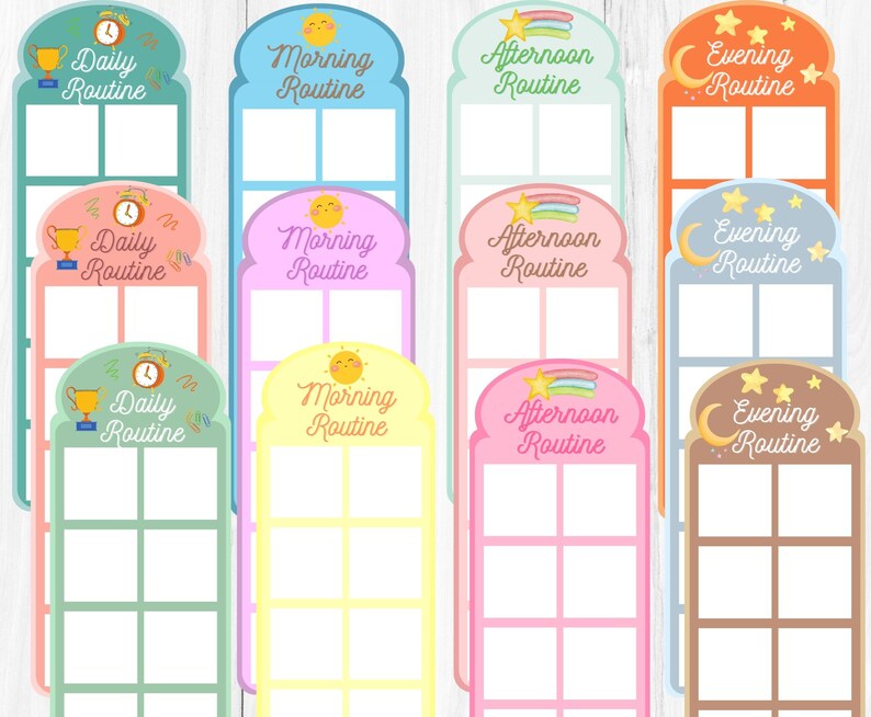 Daily Routine Cards, Visual Schedule, Printable Daily Routine Charts ...