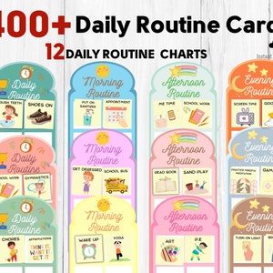 Daily Routine Cards Visual Schedule Printable Daily Routine - Etsy