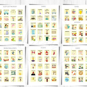 400 Daily Routine Cards, Kids Daily Rhythm Cards, Toddler Routine Cards ...