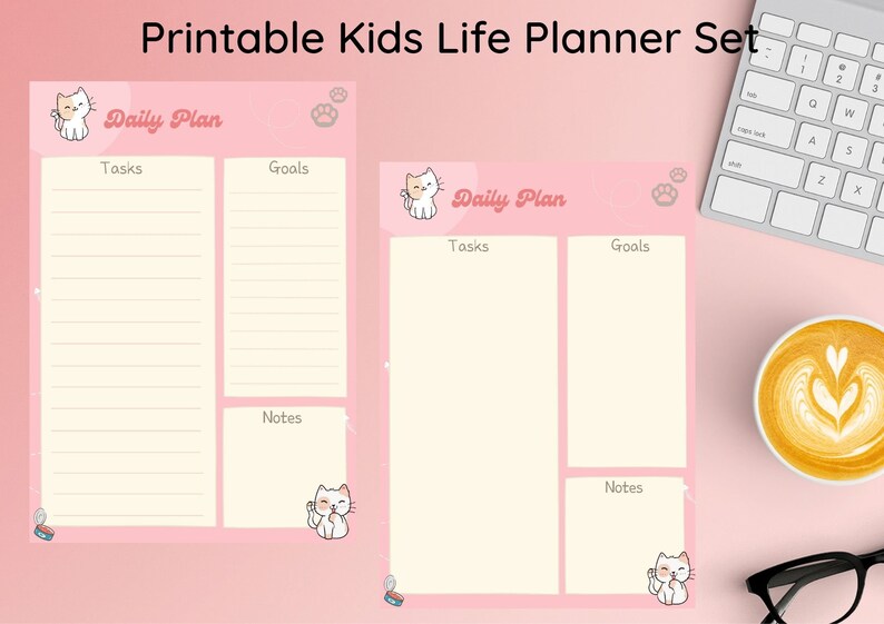 Printable Kids Planner Life Organizer Daily Weekly Monthly - Etsy