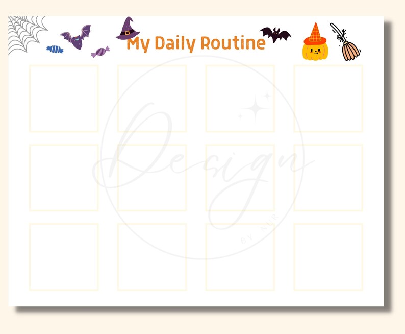 Halloween Daily Routine Charts Toddler Routine Checklist - Etsy