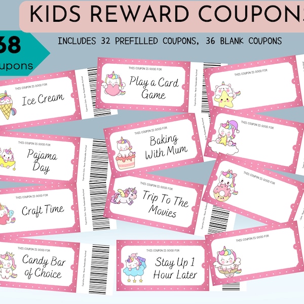 Reward Tickets - Etsy