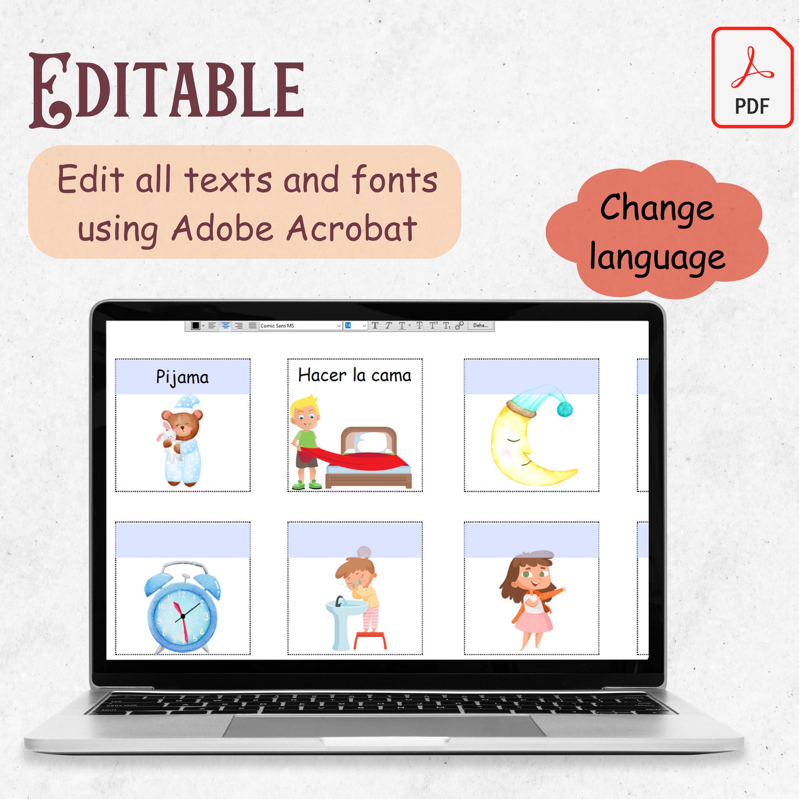 Printable Daily Routine Cards, Kids Activity, Recreation, Sports Cards ...