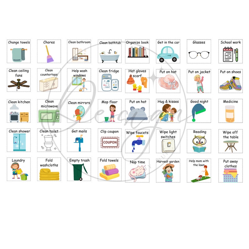 Printable Daily Routine Cards, Kids Daily Responsibilities EXPANSİON ...