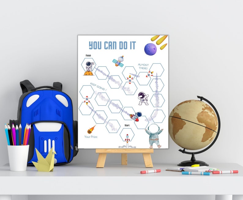 Space Reward Chart: Kids Chore Chart, Rocket Theme (printable PDF) - Etsy