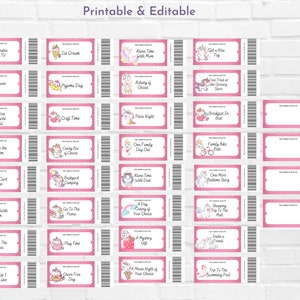 Unicorn Reward Coupons for Girls: Good Behavior Tickets (PDF Template ...