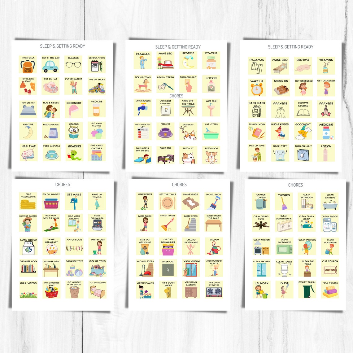 400+ Daily Routine Cards, Kids Daily Rhythm Cards, Toddler Routine ...