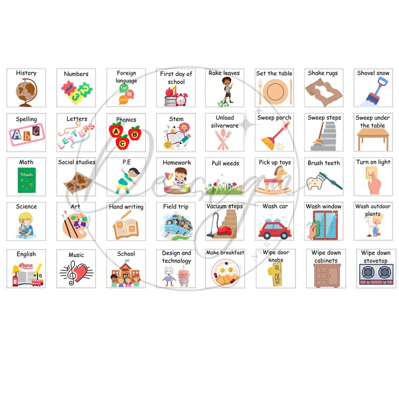 Printable Daily Routine Cards, Kids Daily Responsibilities EXPANSION ...