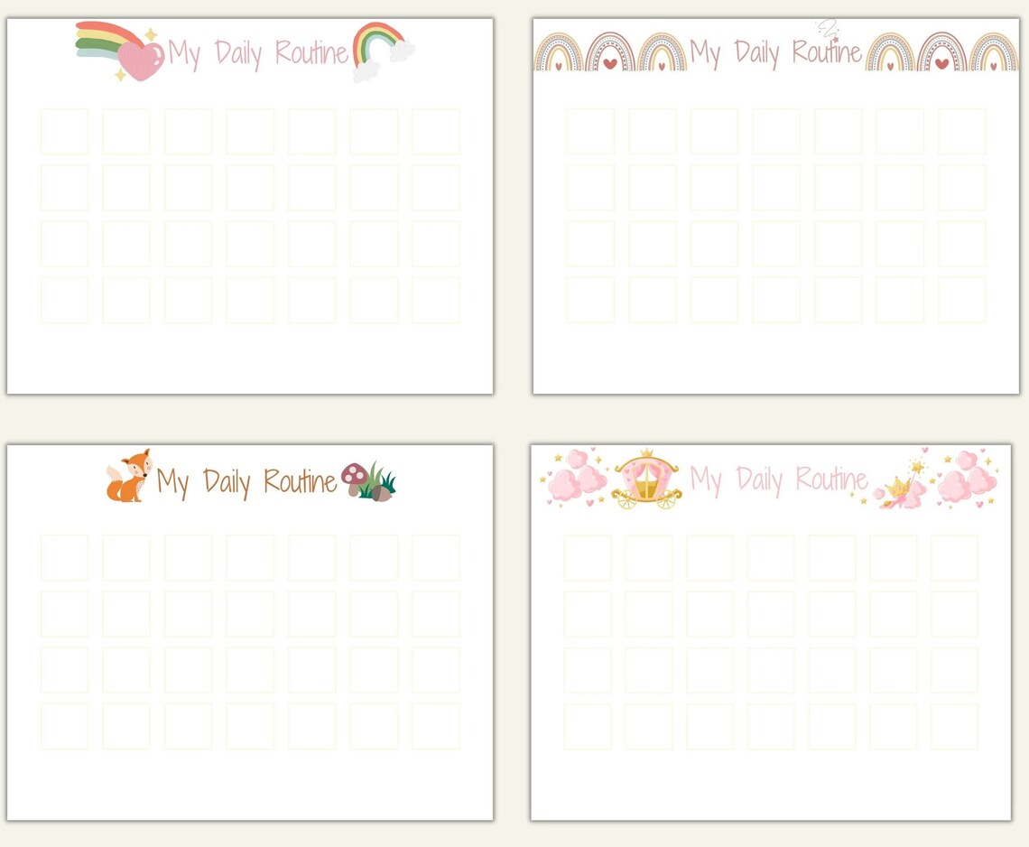 200 Daily Routine Cards, Kids Daily Rhythm Cards, Toddler Routine Cards ...