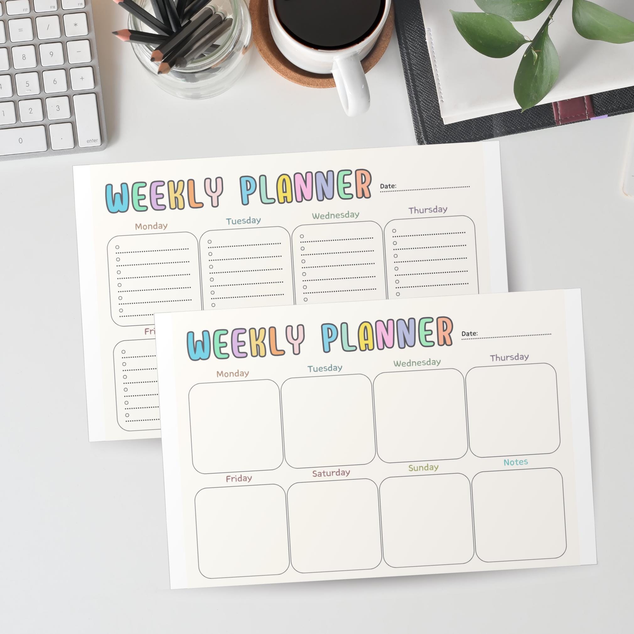 Editable Weekly Planner | Printable, Digital | Weekly Planner PDF ...