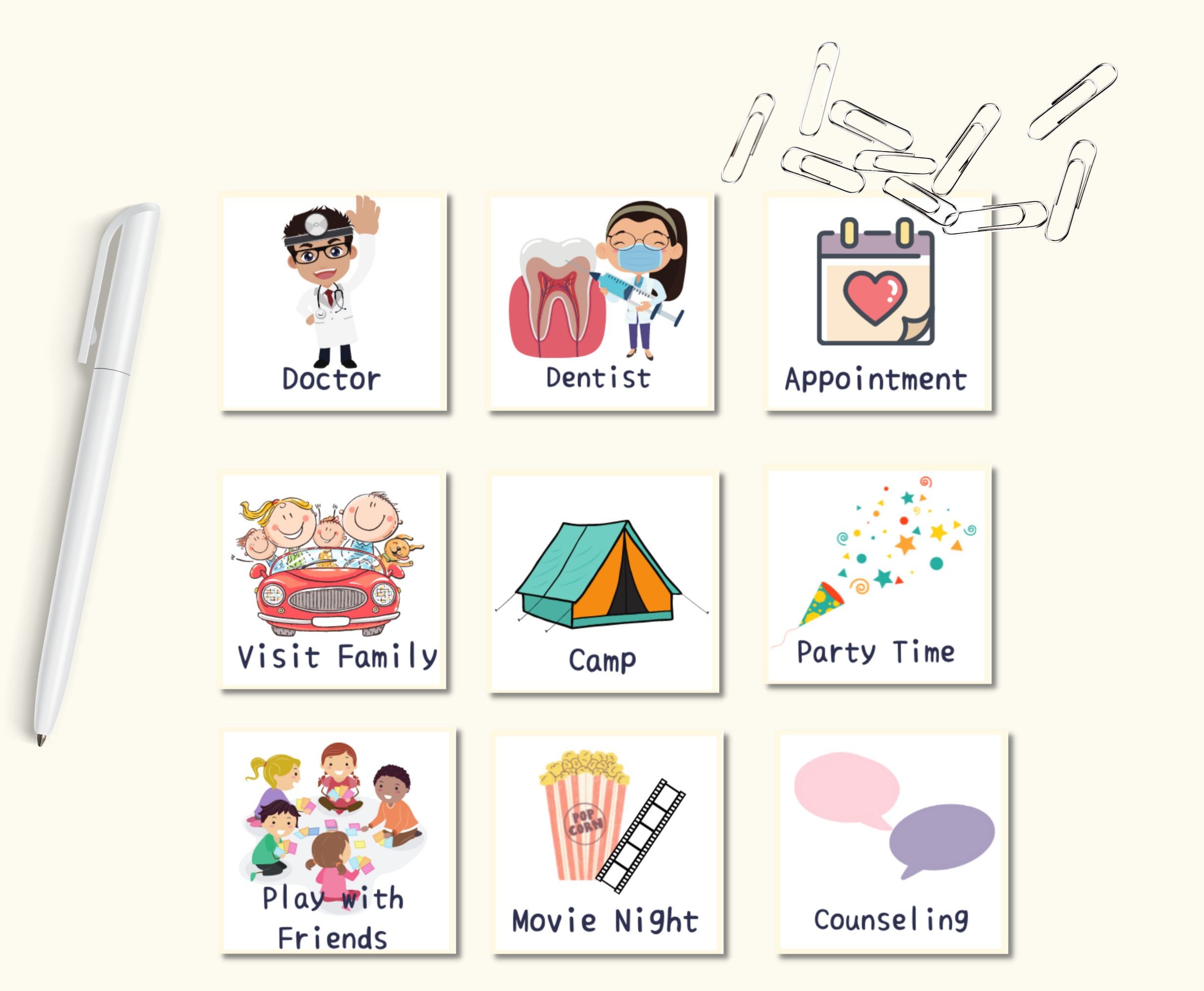 200 Daily Routine Cards, Editable Kids Daily Rhythm Cards, Toddler ...