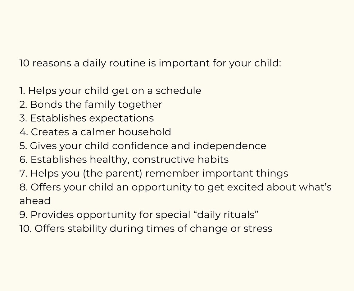 Daily Routine Cards and Charts, Toddler Routine Checklist, Kids Visual ...