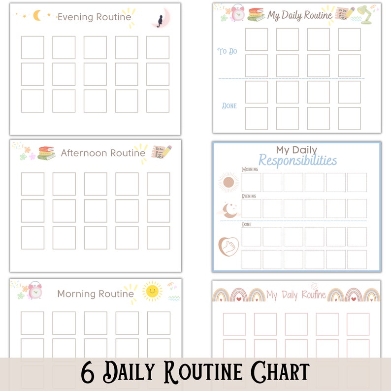 Printable Routine Cards, Visual Schedule, Toddler Daily Routine Chart ...