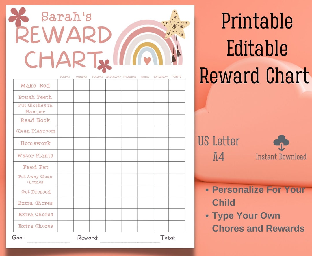 Daily Routine Charts, Girl Responsibility Chart, Behavior Chart, Daily ...
