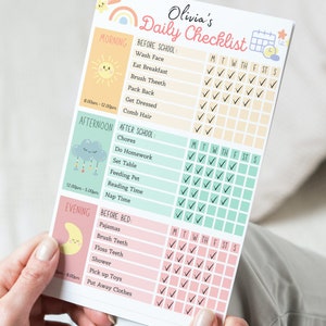 Kids Daily School Checklist, Responsibility Chart, to Do List, Editable ...