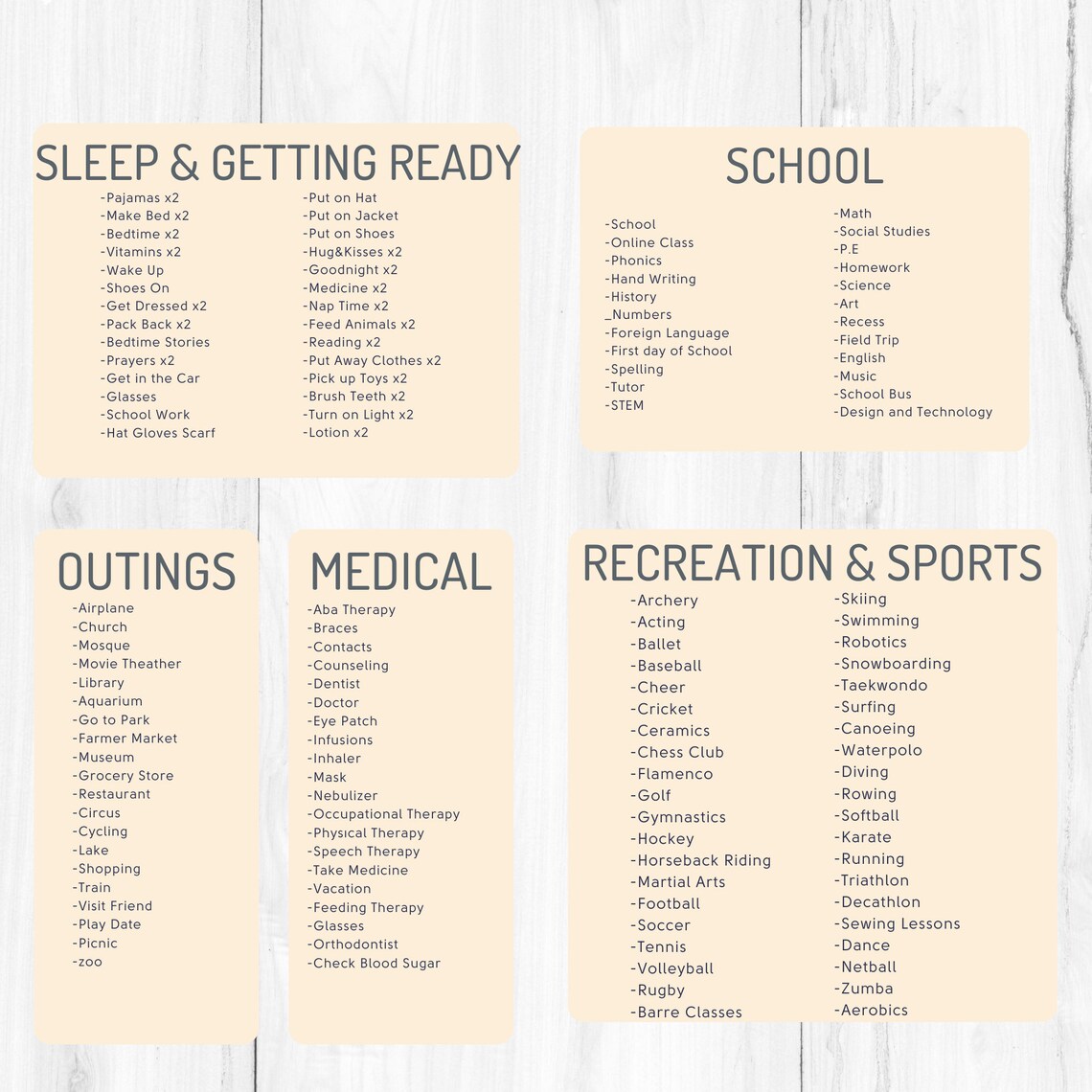 Daily Routine Cards, Visual Schedule, Printable Daily Routine Charts ...