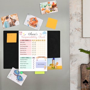 Responsibility Chart, Kids Daily School Checklist, to Do List, Editable ...