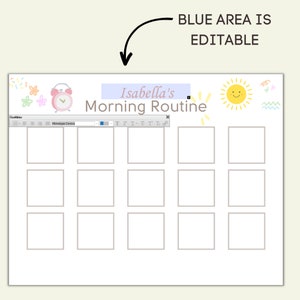 Kids Daily Responsibility Chart, Printable Daily Routine, Visual ...