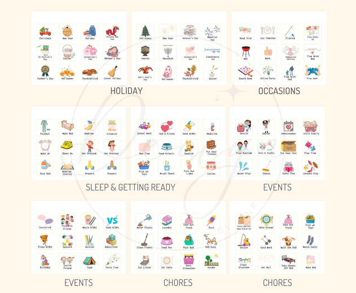 200 Daily Routine Cards, Kids Daily Rhythm Cards, Toddler Routine Cards ...