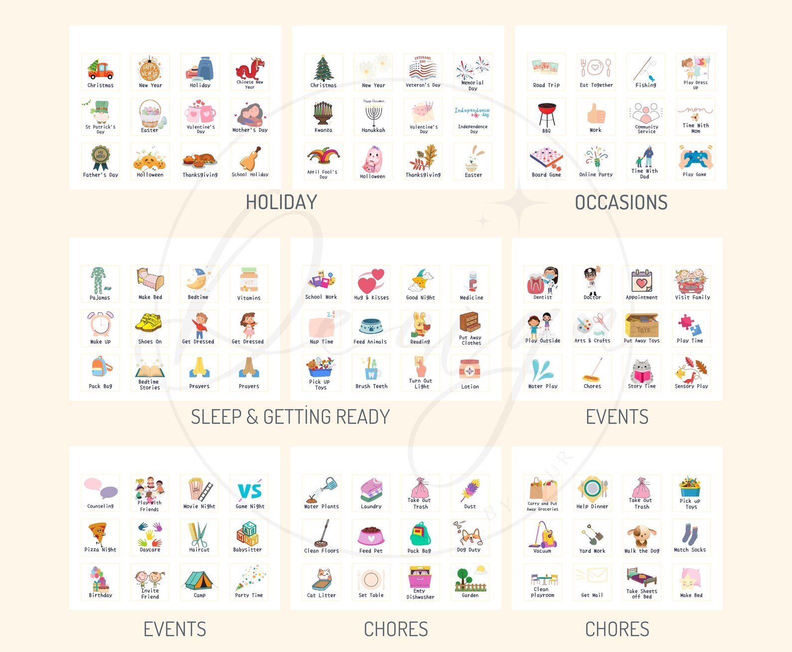 200 Daily Routine Cards, Editable Kids Daily Rhythm Cards, Toddler ...