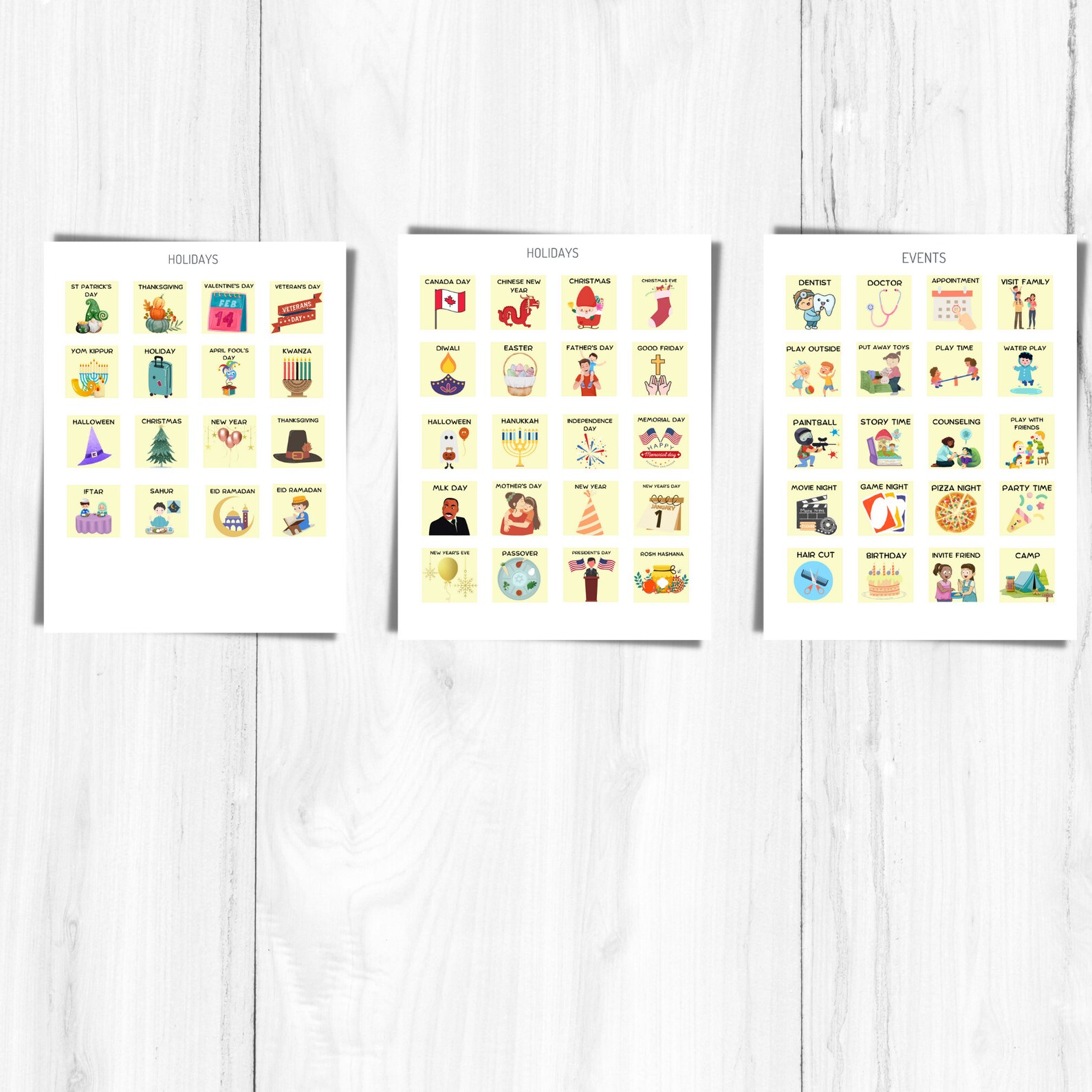 Daily Routine Cards, Visual Schedule, Printable Daily Routine Charts ...