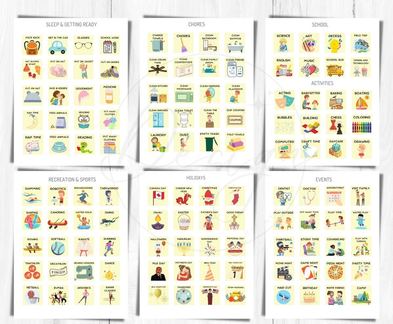 Daily Routine Cards, Visual Schedule, Printable Daily Routine Charts ...