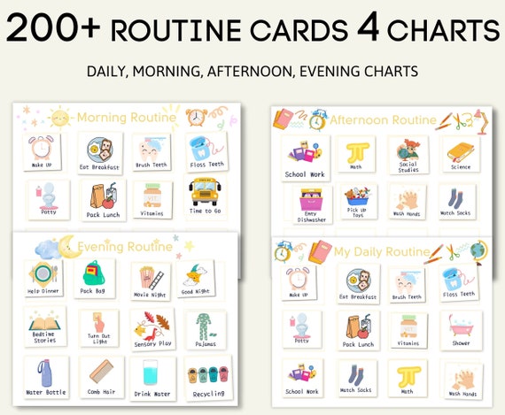 Daily Routine Cards For Kids Printable Dash Decors, 54% OFF