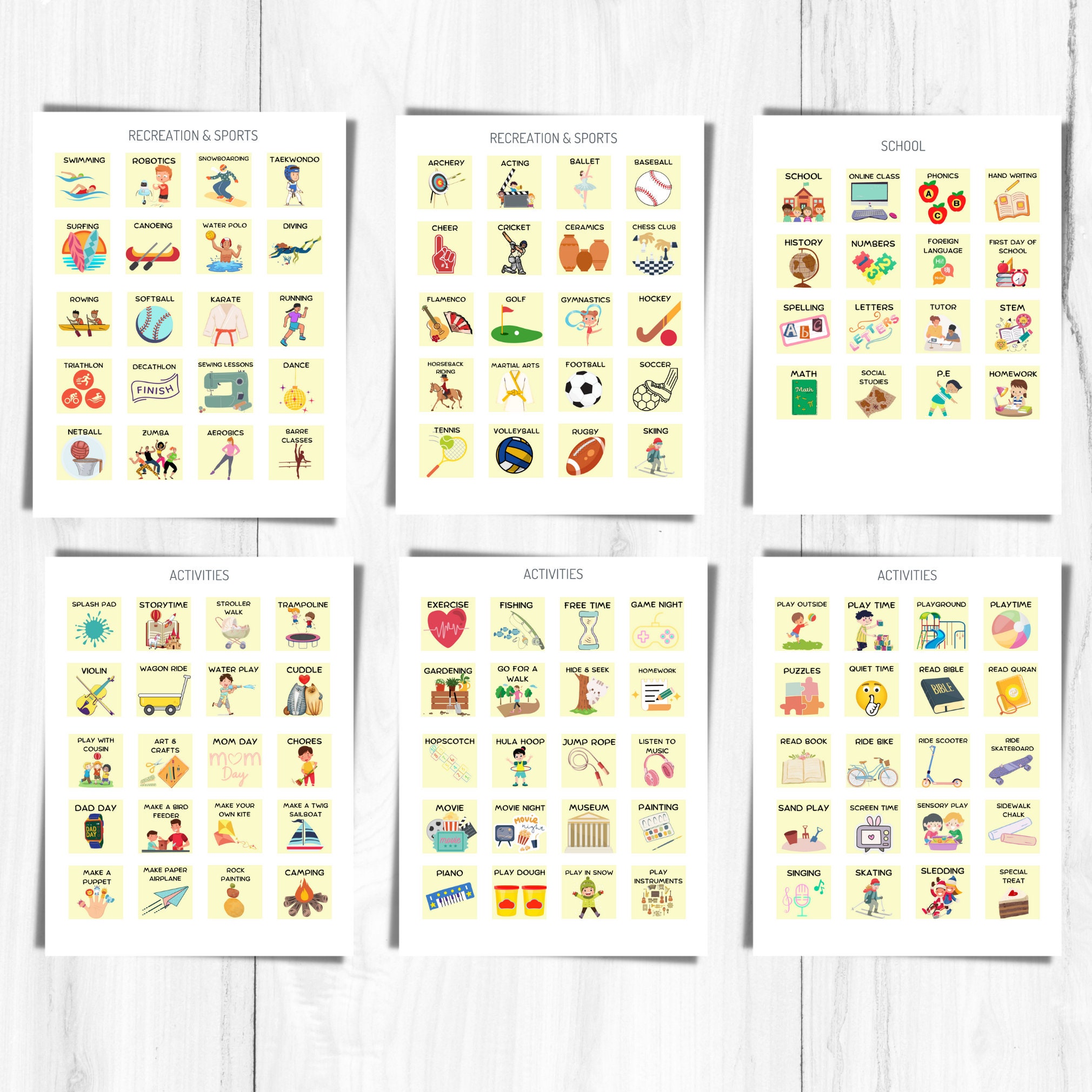 Daily Routine Cards, Visual Schedule, Printable Daily Routine Charts ...