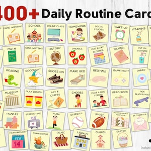 Daily Routine Cards, Visual Schedule, Printable Daily Routine Charts ...
