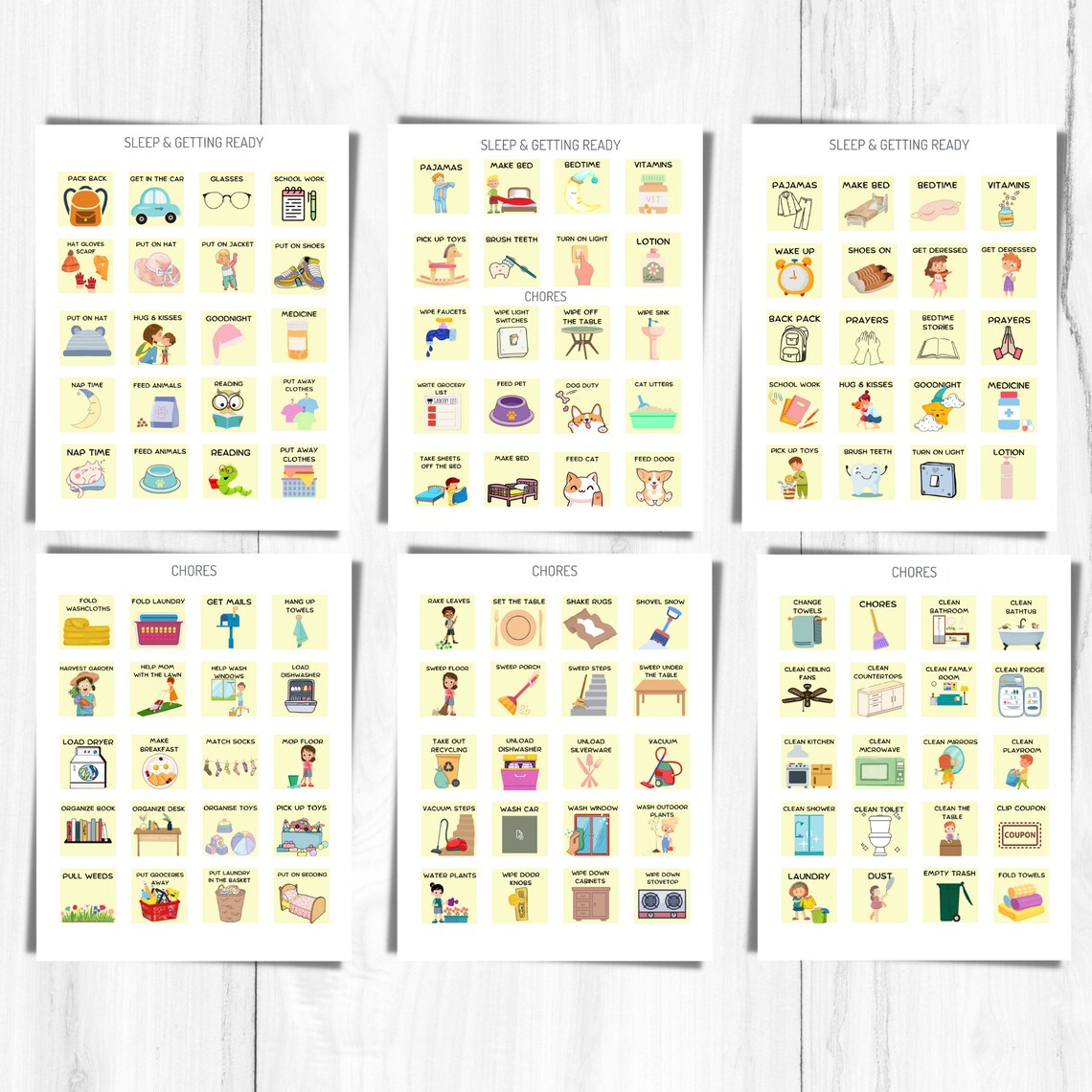 Daily Routine Cards, Visual Schedule, Printable Daily Routine Charts ...