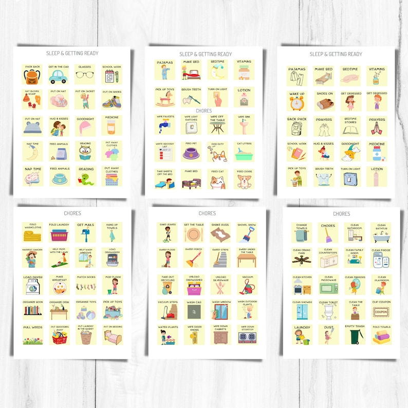 Daily Routine Cards, Visual Schedule, Printable Daily Routine Charts ...