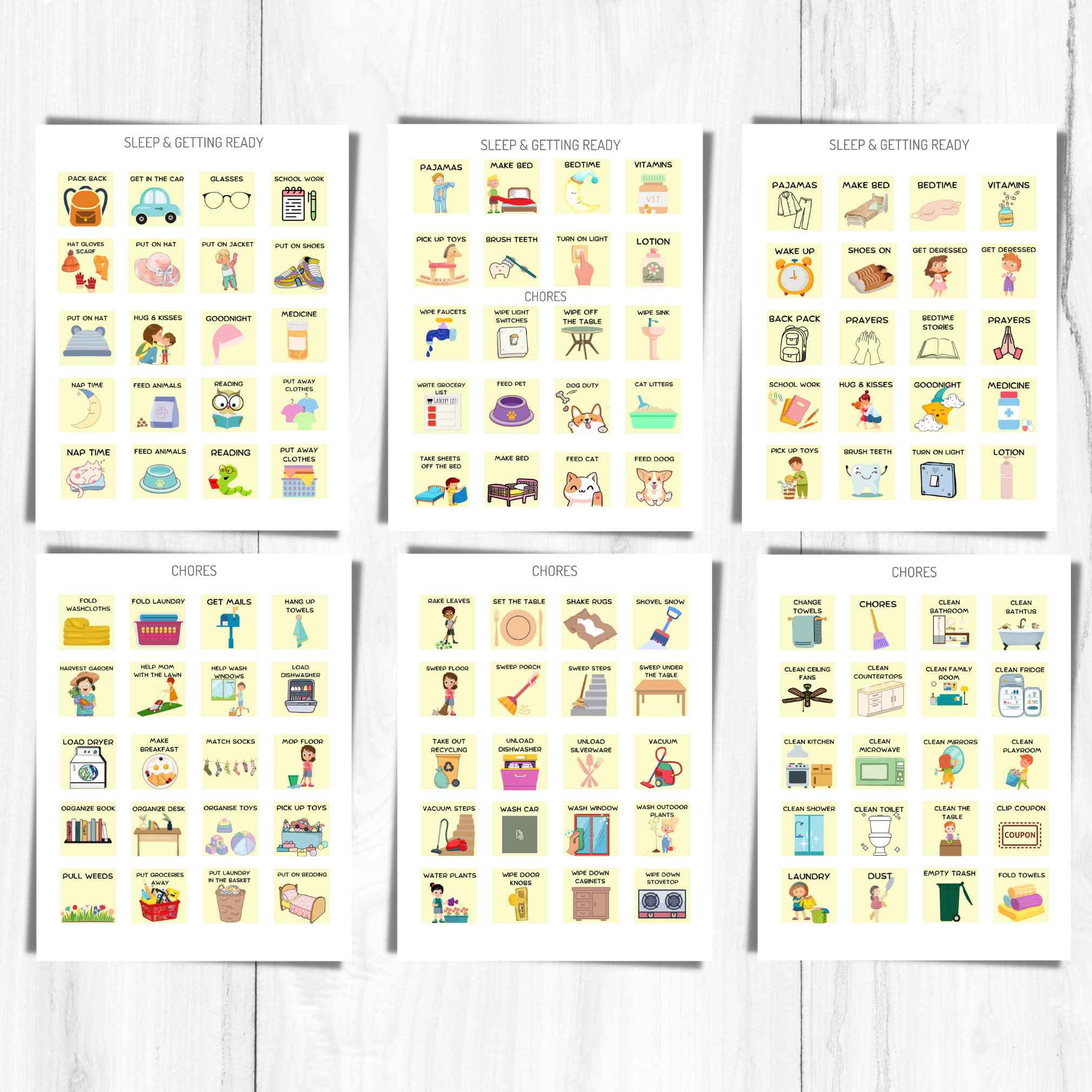 Daily Routine Cards, Visual Schedule, Printable Daily Routine Charts ...