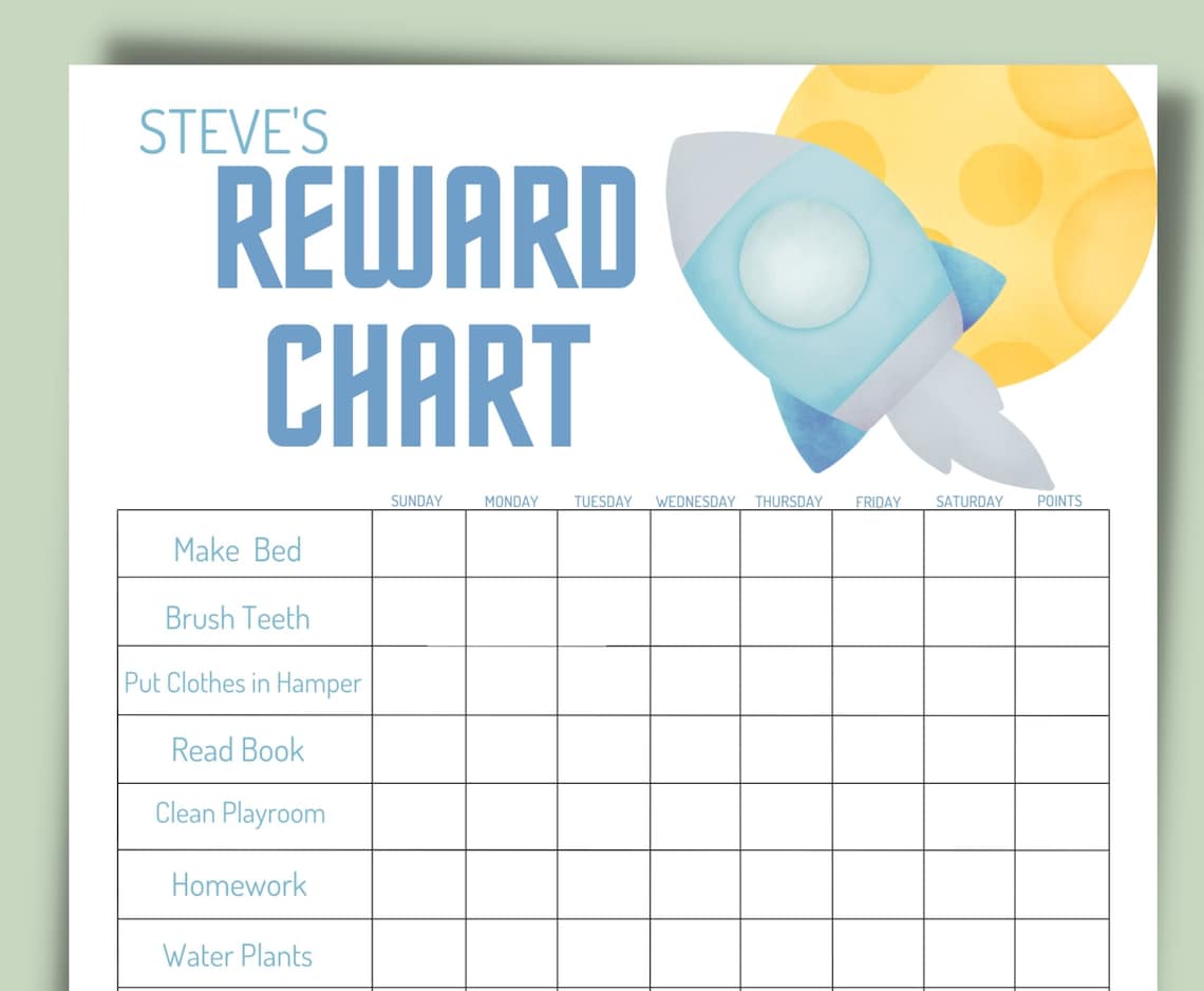 Kids Daily School Checklist, Schedule Printable, Editable Chore Chart ...