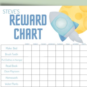 Kids Daily School Checklist, Schedule Printable, Editable Chore Chart ...