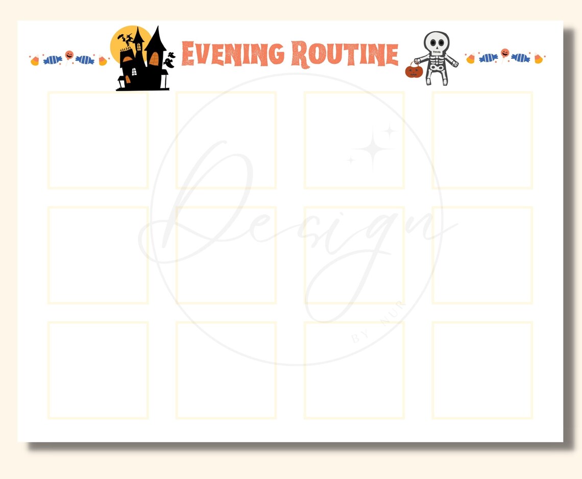 Halloween Daily Routine Charts Toddler Routine Checklist - Etsy