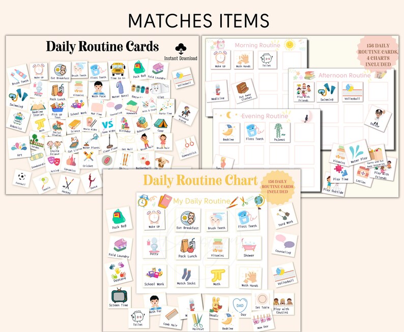 Truck Themed Daily Routine Chart: Kids Visual Schedule (printable) - Etsy