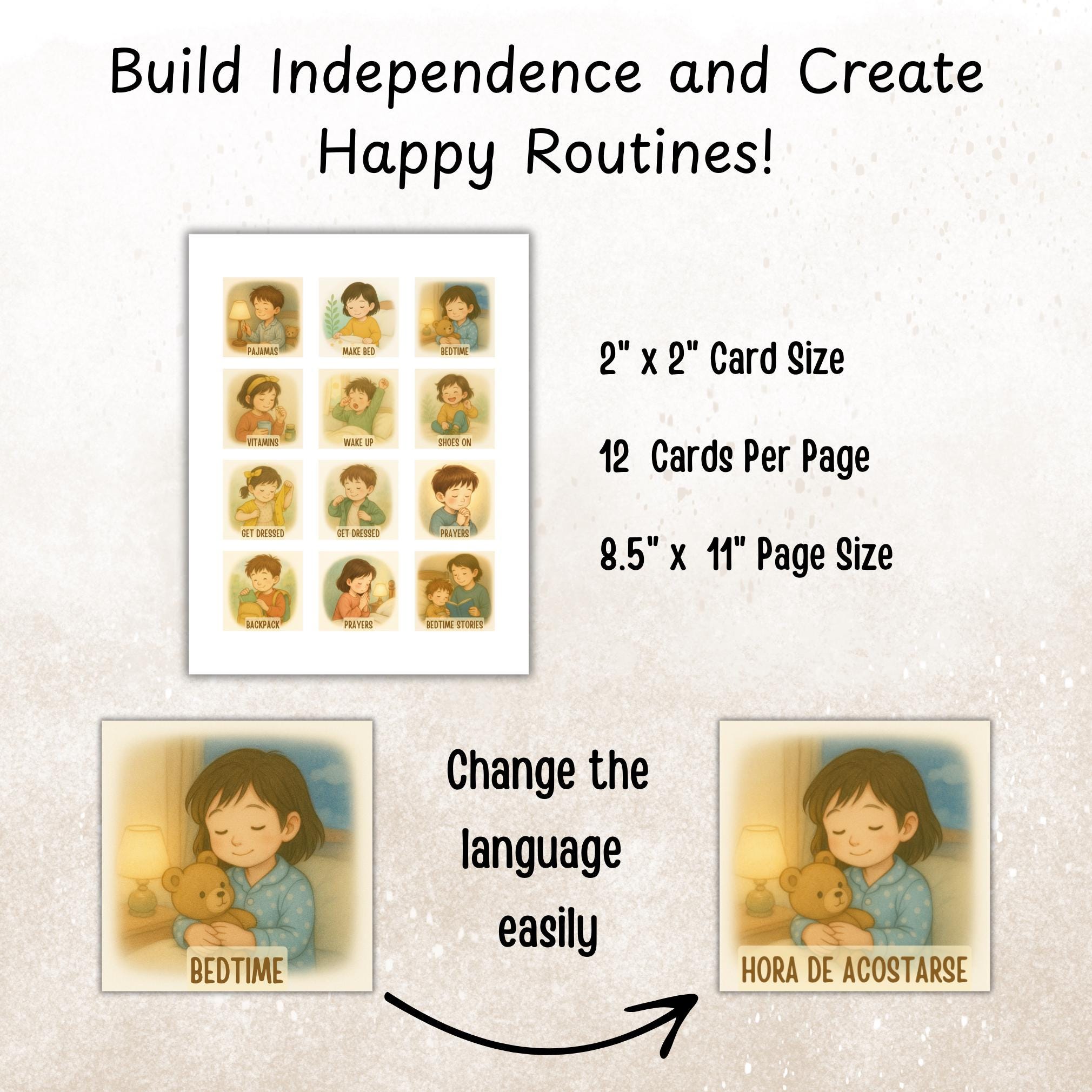 Daily Routine Cards, Visual Schedule, Toddler Routine Chart, Kids Daily ...