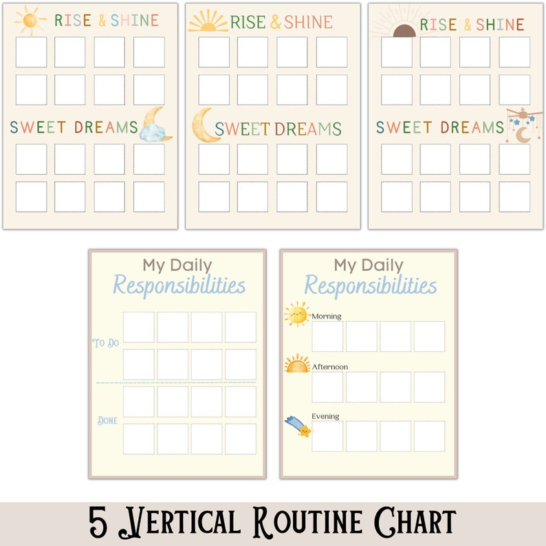 Printable Routine Cards, Visual Schedule, Toddler Daily Routine Chart ...