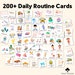 200 Daily Routine Cards, Editable Kids Daily Rhythm Cards, Toddler ...