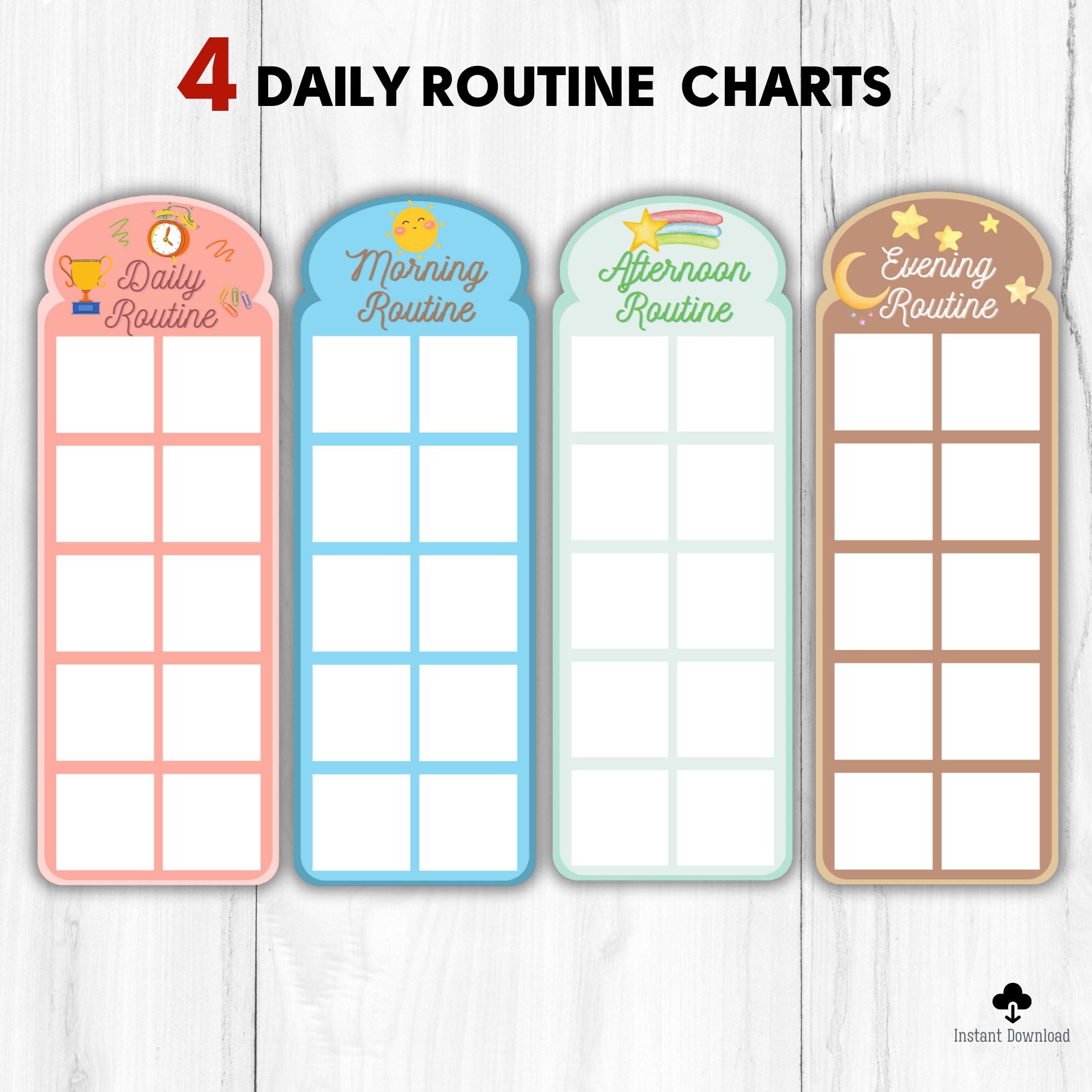 Daily Routine Cards, Visual Schedule, Toddler Routine Chart, Kids Daily ...