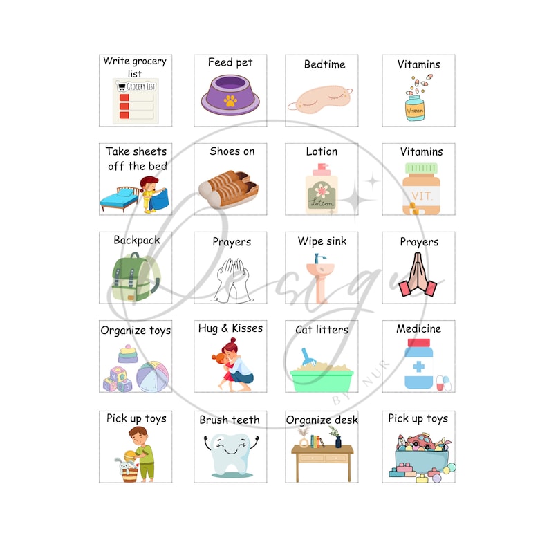 Printable Daily Routine Cards, Kids Daily Responsibilities EXPANSION ...