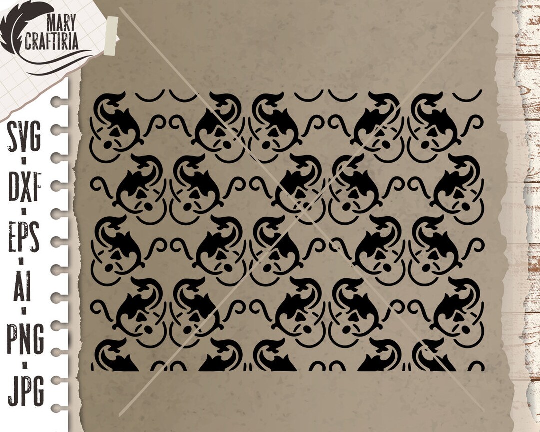 Stencil Background Svg, Cut Files Dxf, Eps, Png, Files for Cricut ...