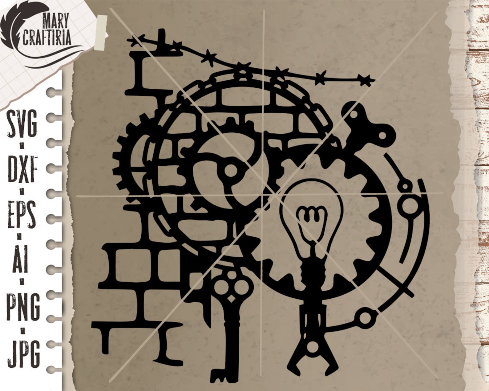 Steampunk Clipart Svg, Dxf, Eps, Cutt Files, Files for Cricut ...