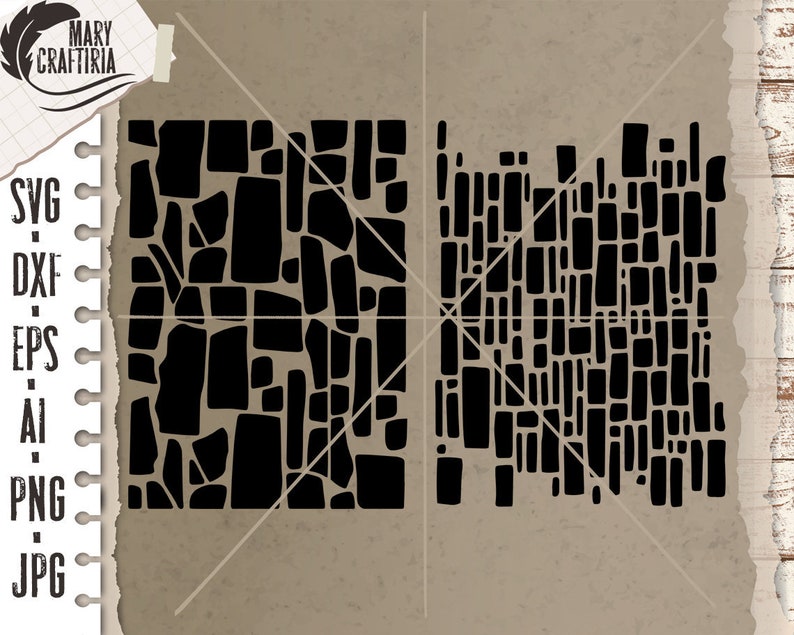 Stencil Stone Tiles Svg Dxf Stencils Cut Svg Stencil Dxf - Etsy