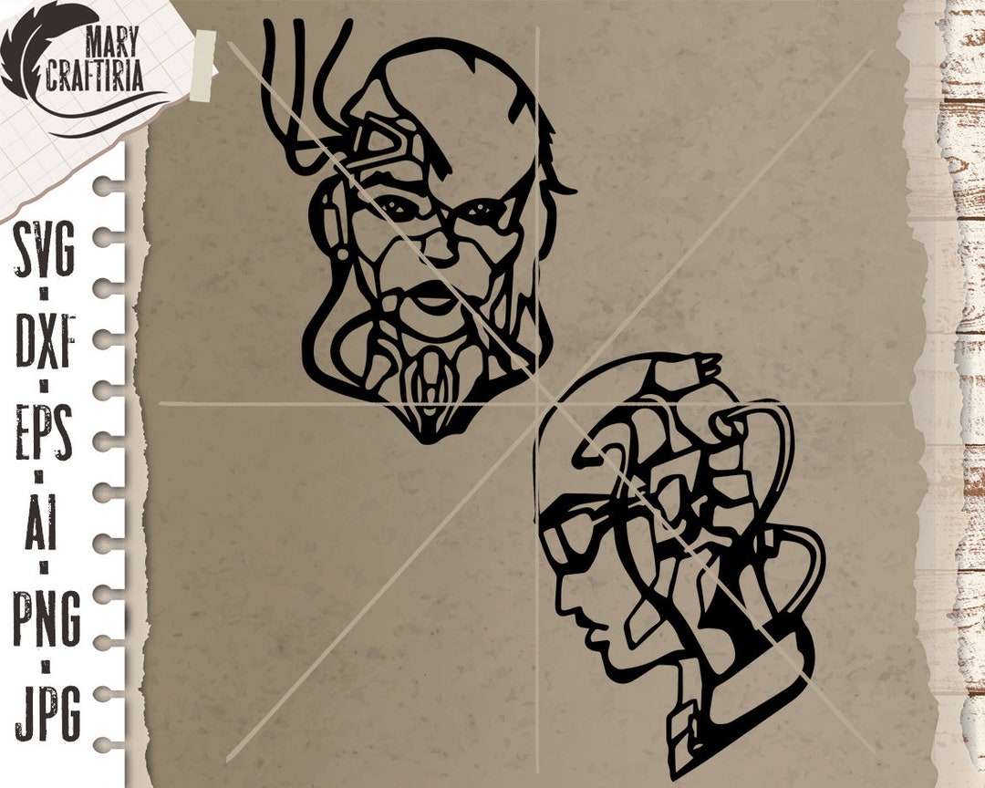 Clipart Cyber People Svg, Portrait Man Svg, Woman Svg, Dxf, Eps, Files ...