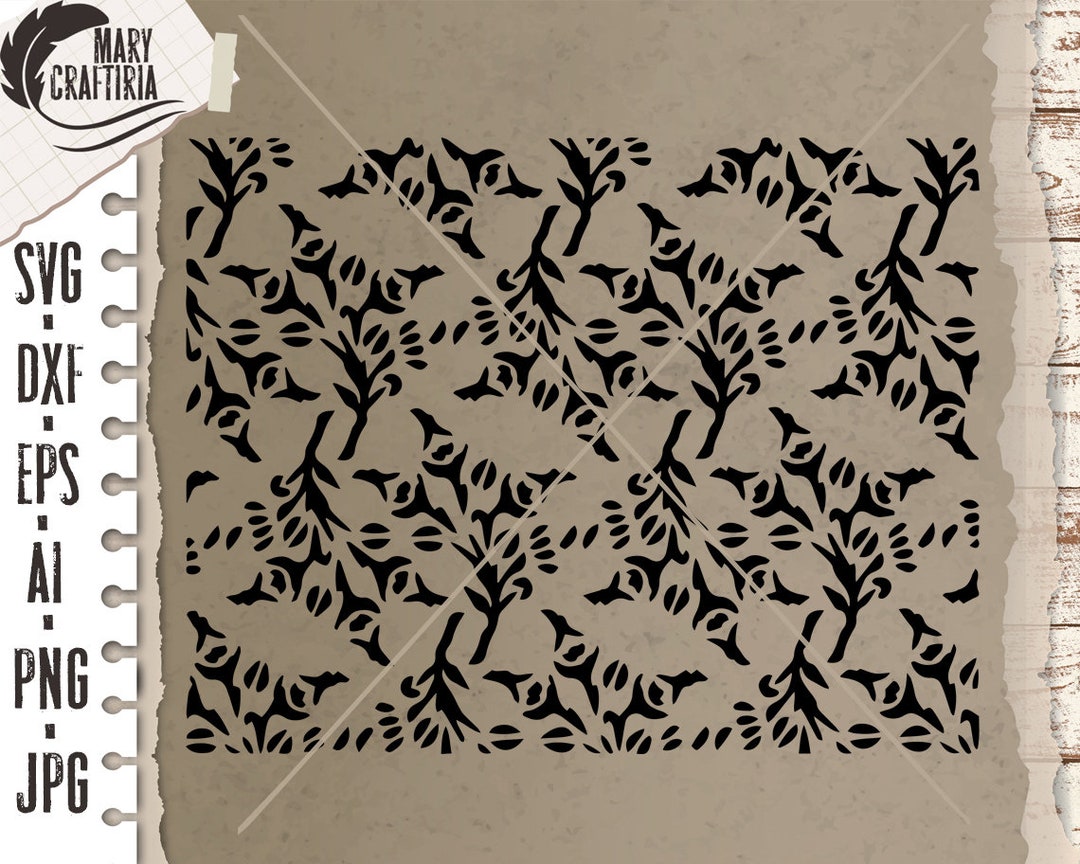 Stencil Background Svg, Dxf, Eps, Ai, Files for Cricut, Silhouette ...