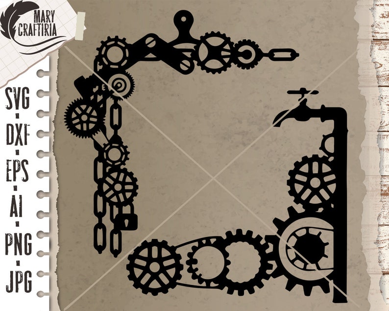 Corner Clipart Svg, Steampunk Svg, Dxf, Cutt Files Svg, Dxf, Eps, Png ...