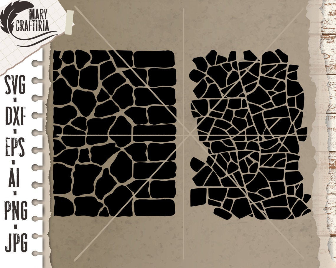 Stencil Stone Svg Dxf Stencils Wall Svg Stencil Dxf Eps - Etsy Australia